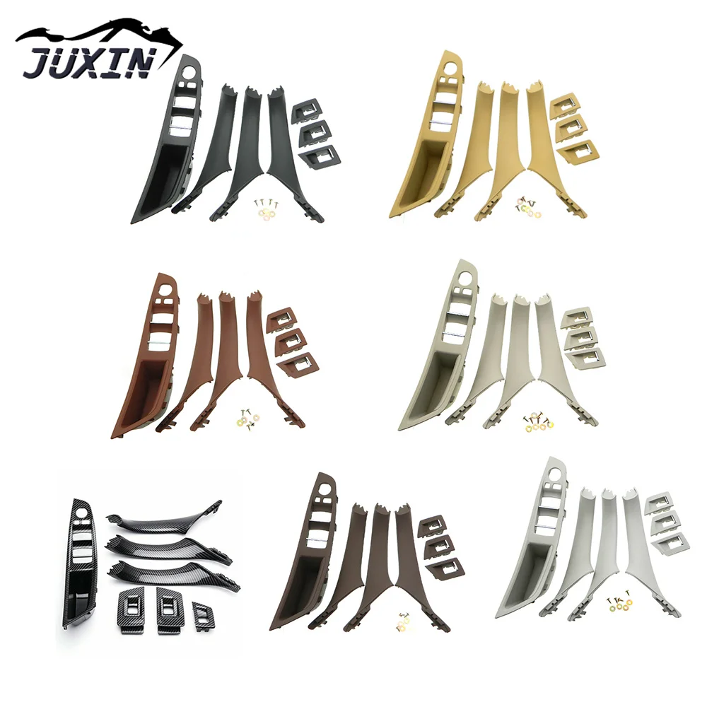 الداخلية الباب لوحة مقبض الزخرفية سحب مجموعة الكسوة صالح لسيارات BMW 5 ...