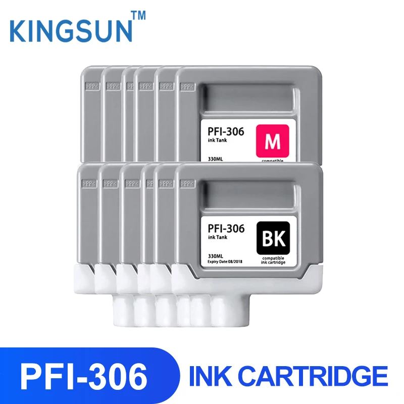 PFI306 330ML Compatible Ink Cartridge With Ink For Canon iPF8300 ...