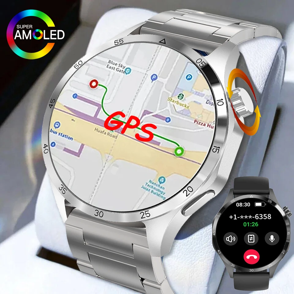 Reloj-inteligente-con-GPS-para-hombre-pulsera-con-Pantalla-AMOLED-HD ...
