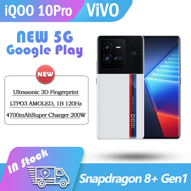 NEW ViVO iQOO 10 pro 10Pro 5G smart phone Snapdragon 8+ Gen1 200W Super ...