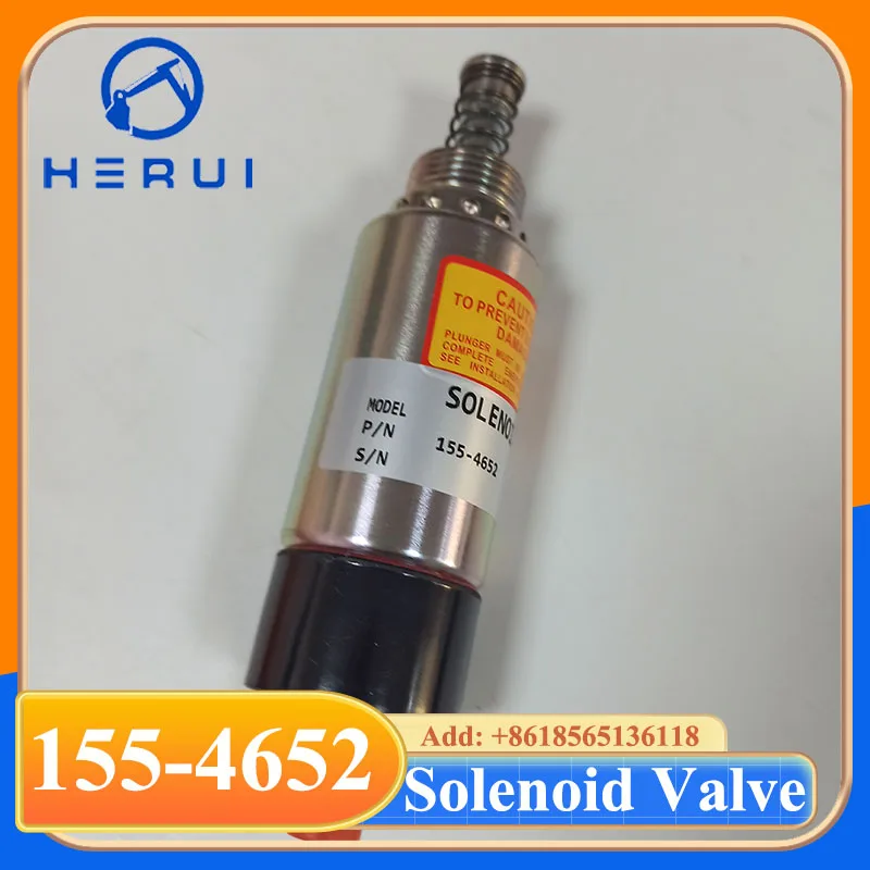 For-E320B-E325B-E322B-E325C-Flameout-Solenoid-Valve12V-24V-155-4651-155 ...