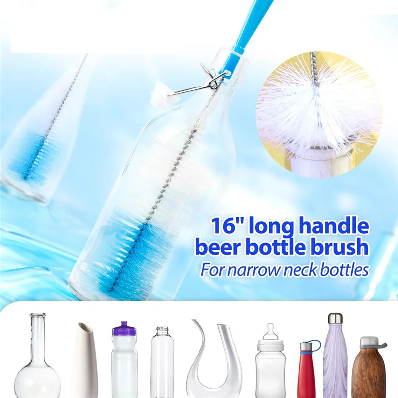 Sturdy Bottle Brush Tube Cleaning Set, Long Handle Bottle Cleaner For ...