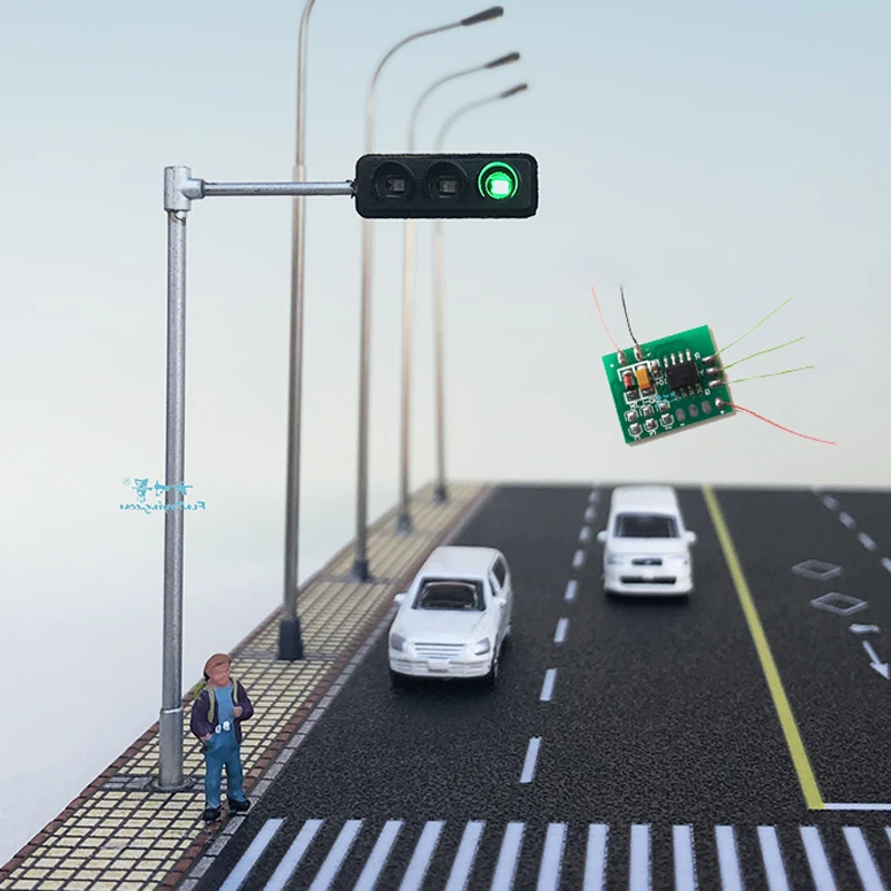 1:64 Scale Traffic Light Model Mini Red and Green Signal Simulation ...