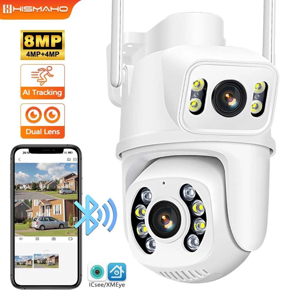 8MP-Security-Camera-Dual-Lens-4K-WIFI-Outdoor-PTZ-IP-Cam-Buletooth ...