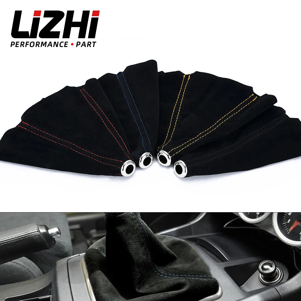 16mm-Universal-Suede-Leather-Car-Gear-Shift-Collars-Carbon-Fiber-Auto ...