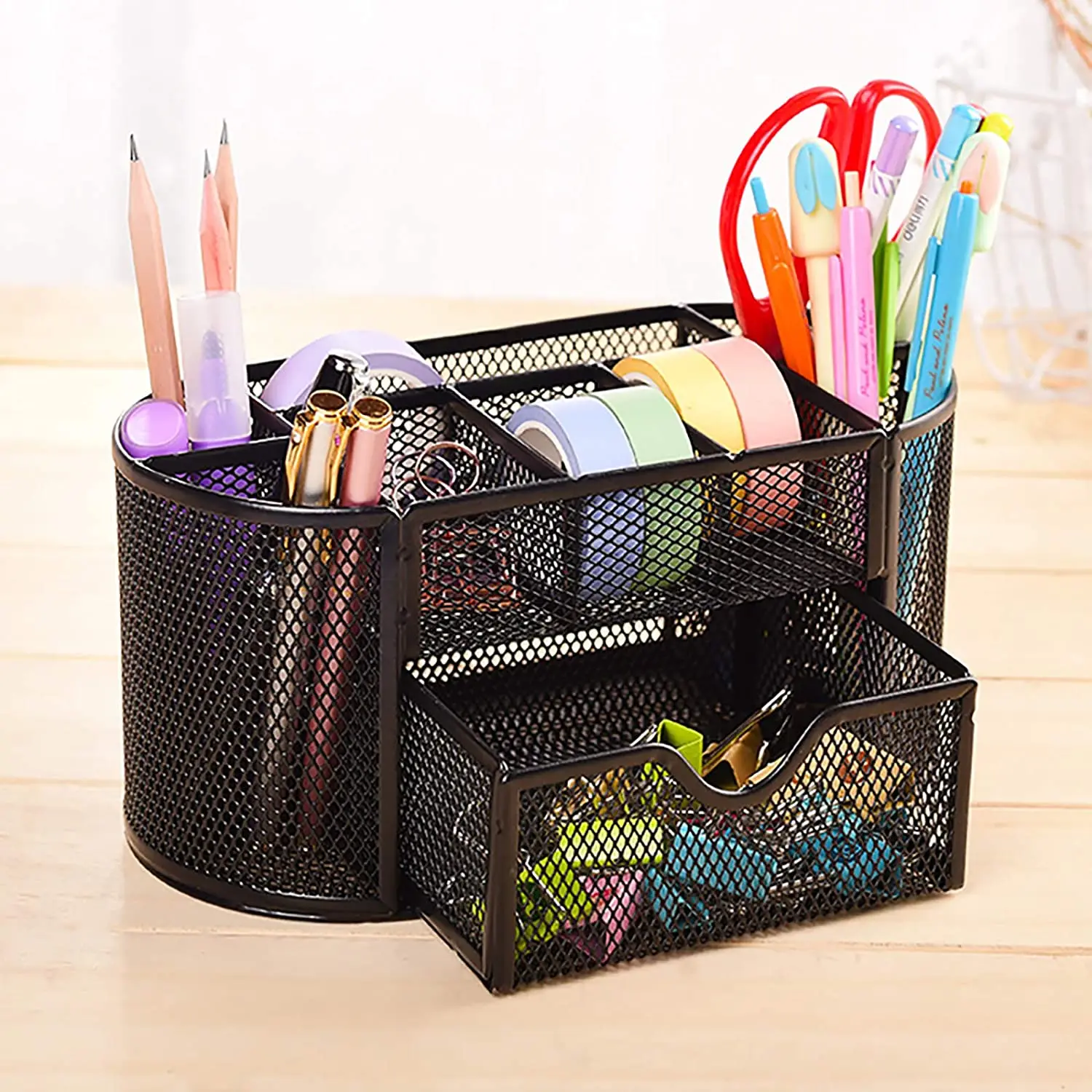 Wire Mesh Desktop Organiser - TidyPals.co.uk