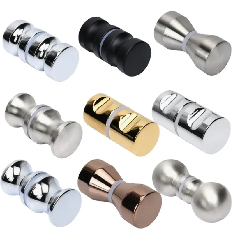 Multiple-Furniture-Knobs-Back-to-Back-Glass-Door-Knob-Puller-Push-Bathroom-Shower-Handle-Door ...