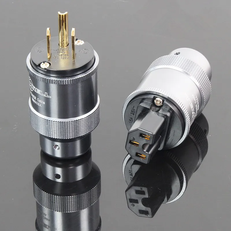 Hi-End-Krell-Gold-Plated-US-EU-Power-Plug-IEC-Audio-Connector-HiFi-AC ...