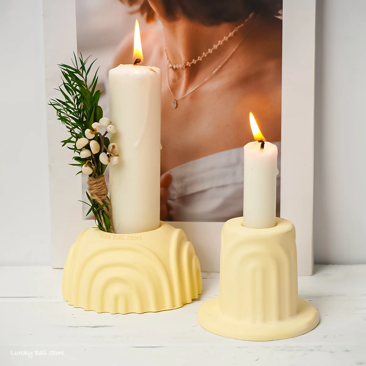 DIY-Roman-Pillar-Shape-Candlestick-Silicone-Mold-3D-Geometry-Stripe ...