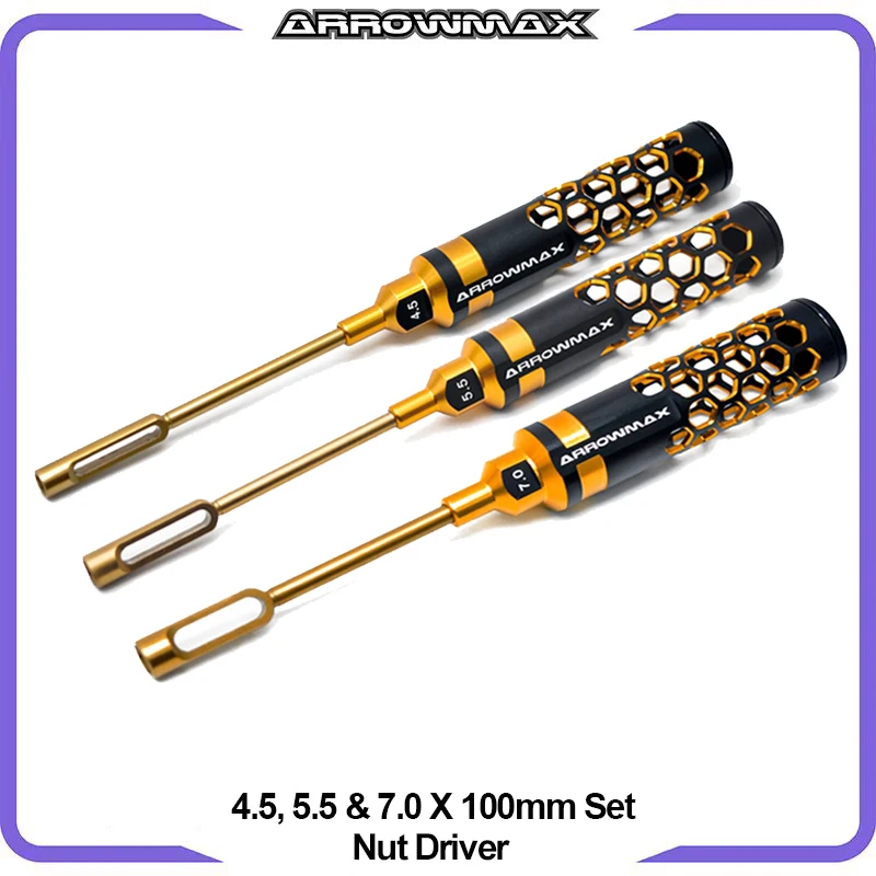 ARROWMAX Nut Driver Set 4.5, 5.5 & 7.0 X 100mm Limited Edition RC Tools