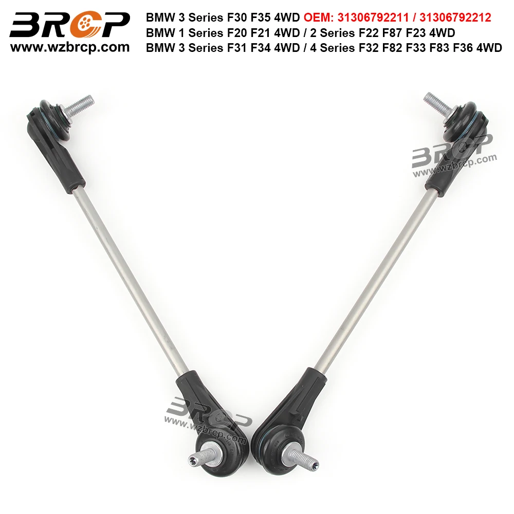 BRCP-Pair-Front-Axle-Sway-Bar-End-Stabilizer-Link-For-BMW-1-2-3-4 ...