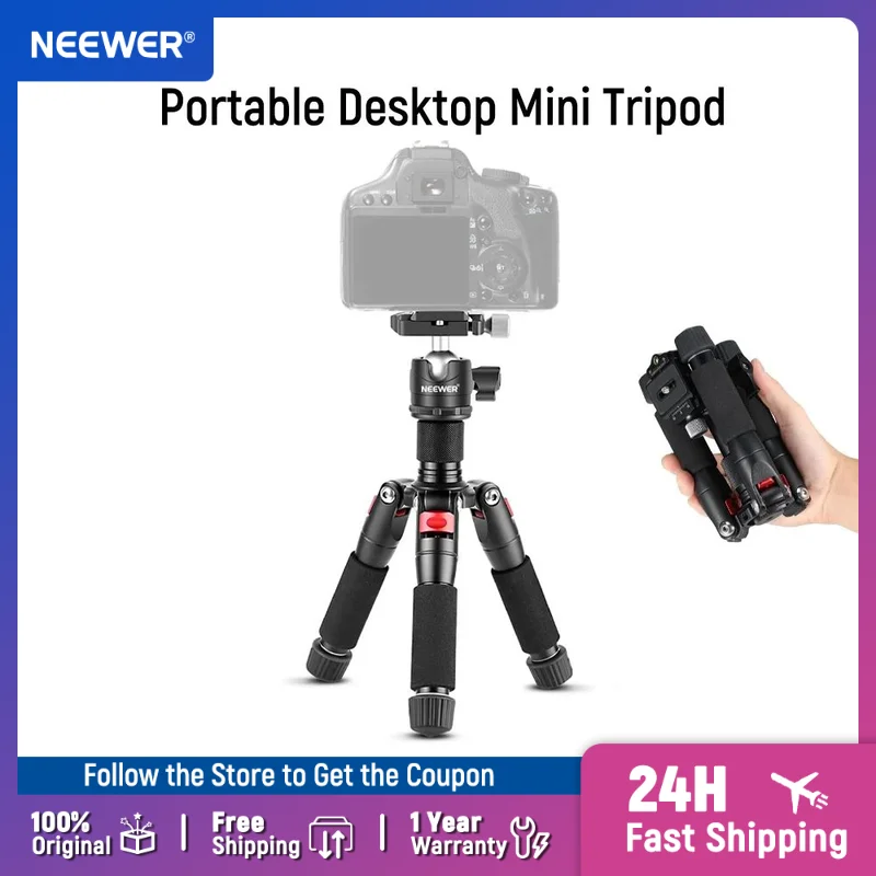 NEEWER Portable Desktop Mini Tripod Aluminum Alloy 20''/ 50cm Desk ...
