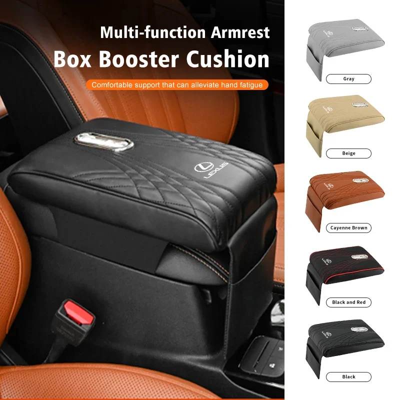 Car-Armrest-Pad-Elbow-Cushion-Tissue-Holder-Box-Storage-Bag-For-Lexus ...