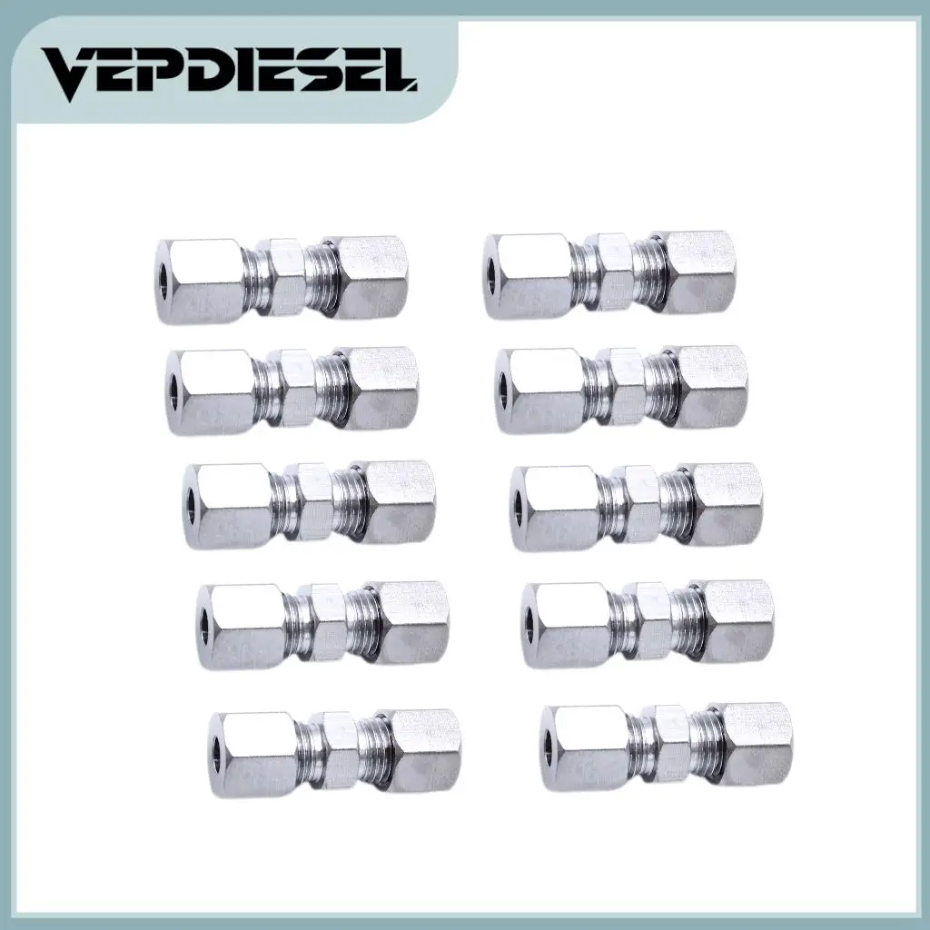 10x-Universal-Brake-Line-Union-Fittings-Straight-Reducer-Compression ...