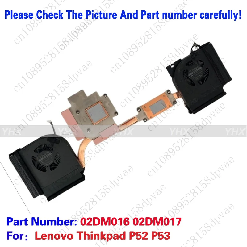 GYX New for Lenovo Thinkpad P53 CPU Cooling Fan Heatsink NH1 N19P ...