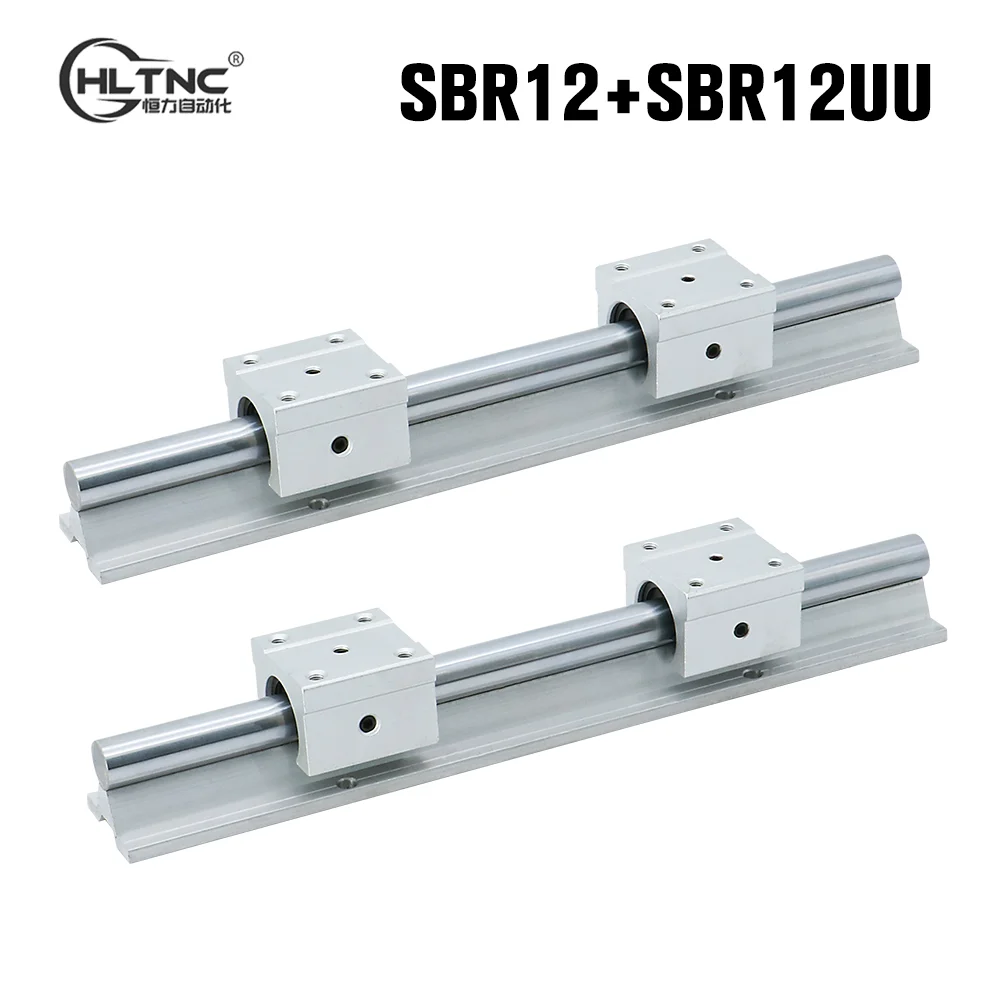 HLTNC-12mm-SBR12-Supported-Linear-Guide-Rail-Optical-Axis-Shaft-With ...
