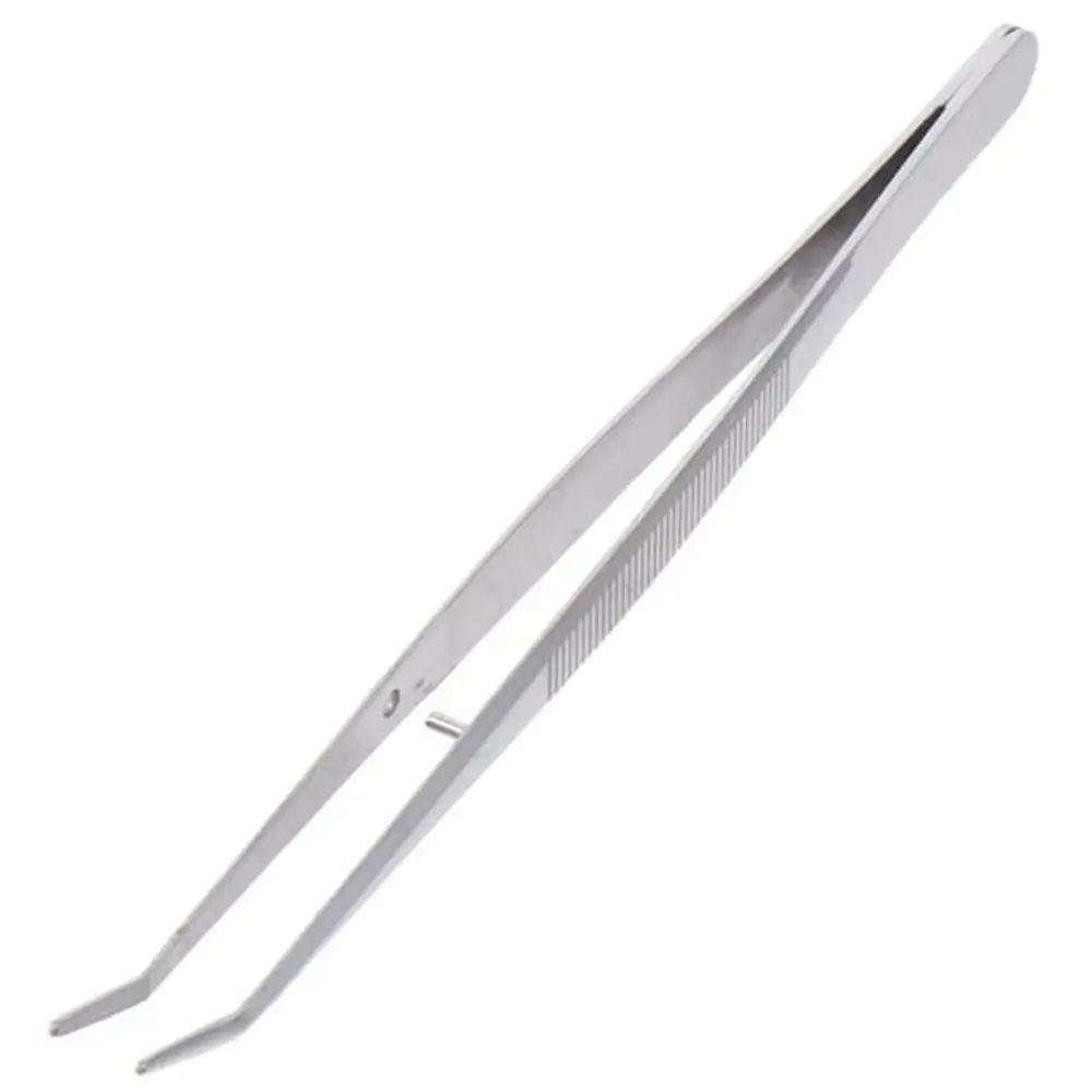 1PC Professional Grade Stainless Steel Curved College Tweezers Silver 6 ...