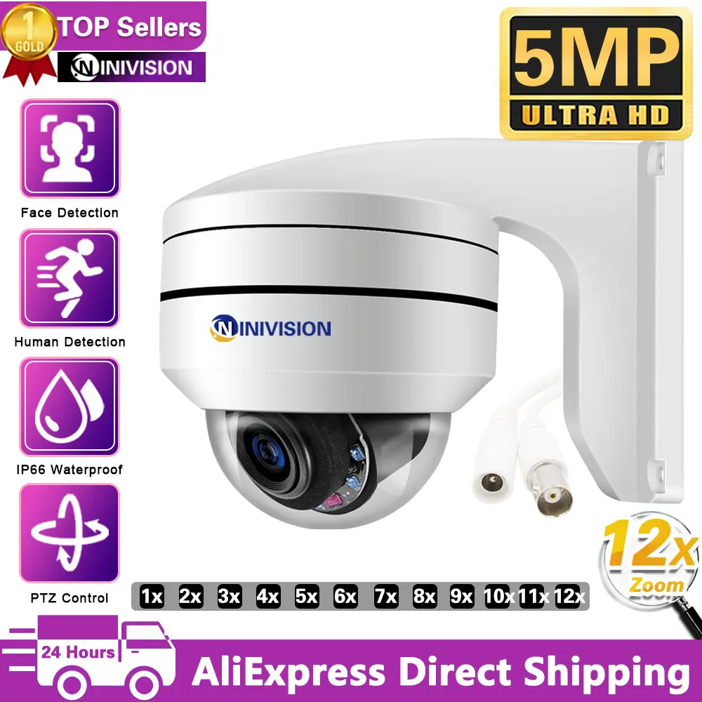 CCTV-AHD-PTZ-Security-5MP-MINI-Speed-Dome-PTZ-Camera-10X-Zoom-Control ...
