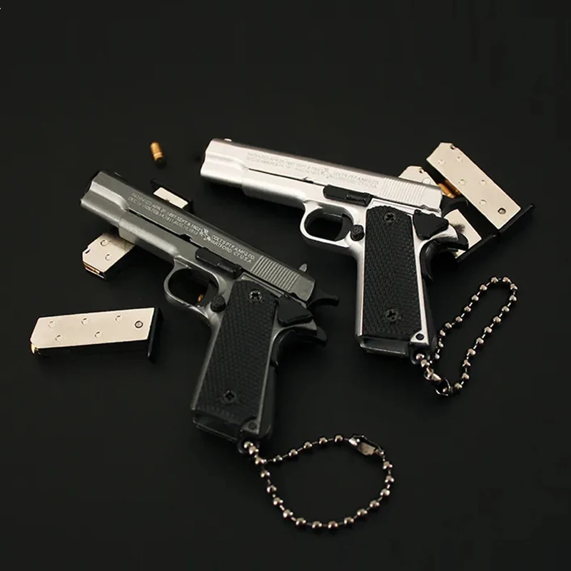 1-3-Alloy-Colt-M1911-Pistol-Miniature-Model-Assemblable-Fake-Gun-Toy ...