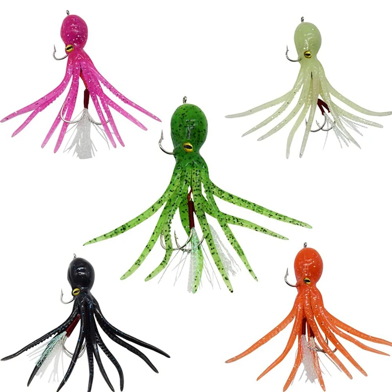 PROBEROS-Soft-Octopus-Swimbait-with-Skirt-Tail-21g-Lifelike-Glow ...