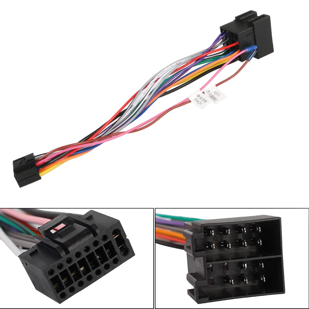 16-Pins-Stekker-Iso-Kabel-Connector-Adapter-Voor-Alpine-Autoradio-2din ...