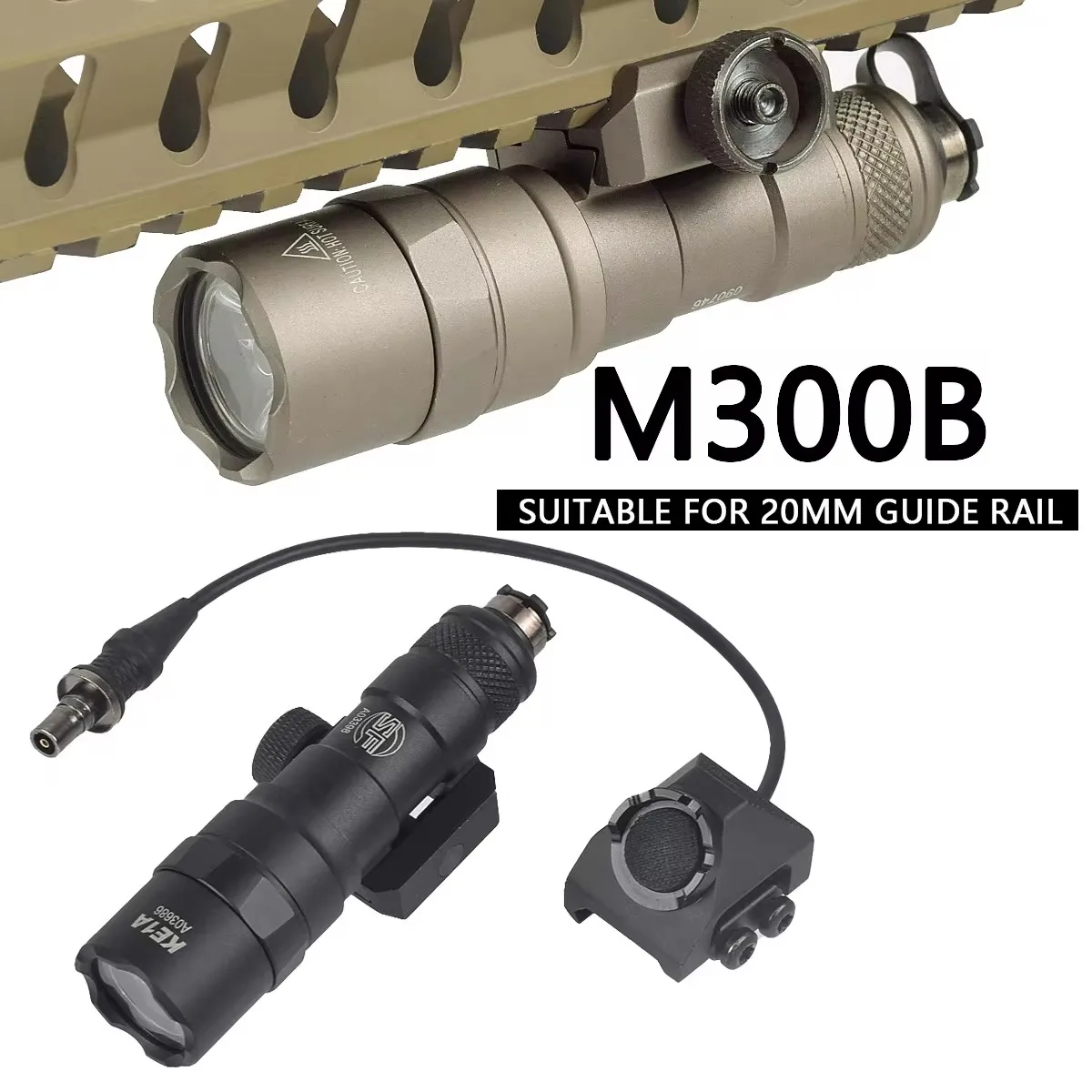 Surefire-M300-M300B-Airsoft-Powerful-Flashlight-With-Remote-Pressure ...