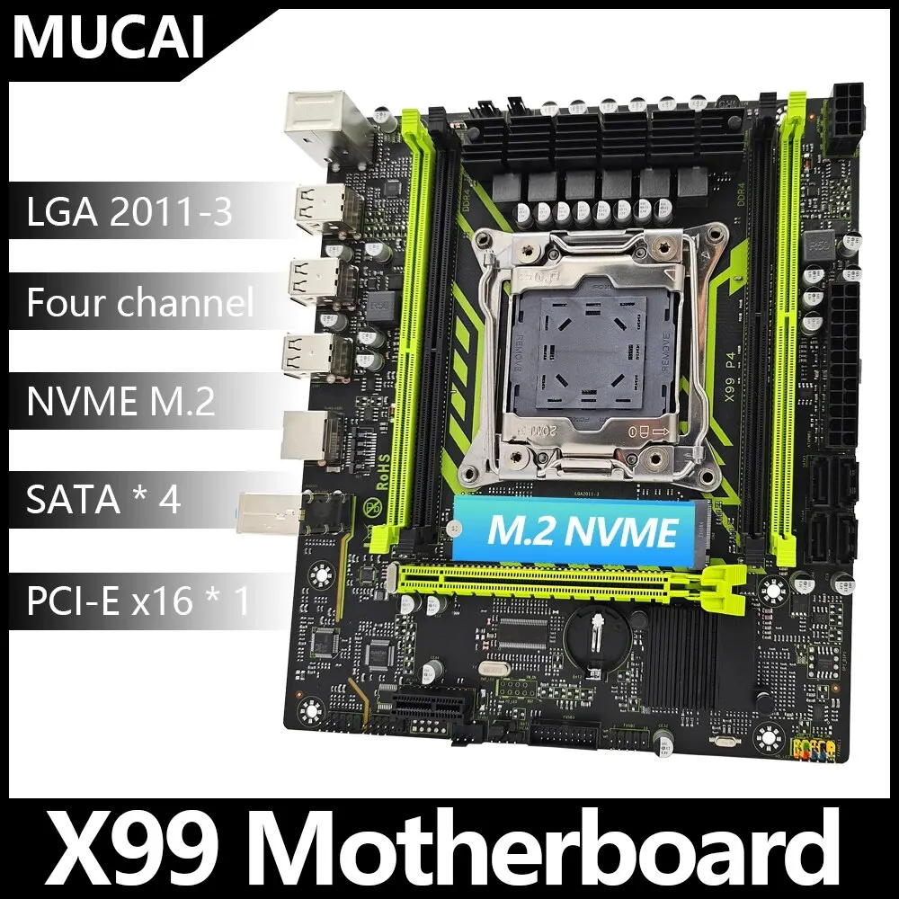 MUCAI X99 P4 Motherboard LGA 2011-3 Supports Intel Xeon Processor Four ...
