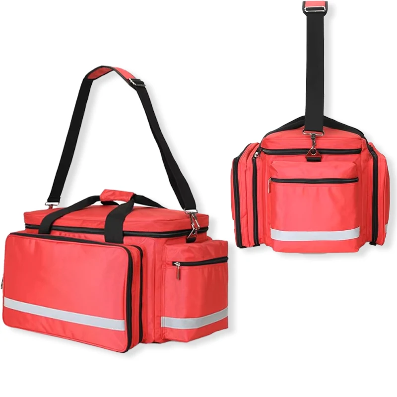 Portable Outdoor First Aid Medical Bag Multi-pocket Large Storage Nylon ...