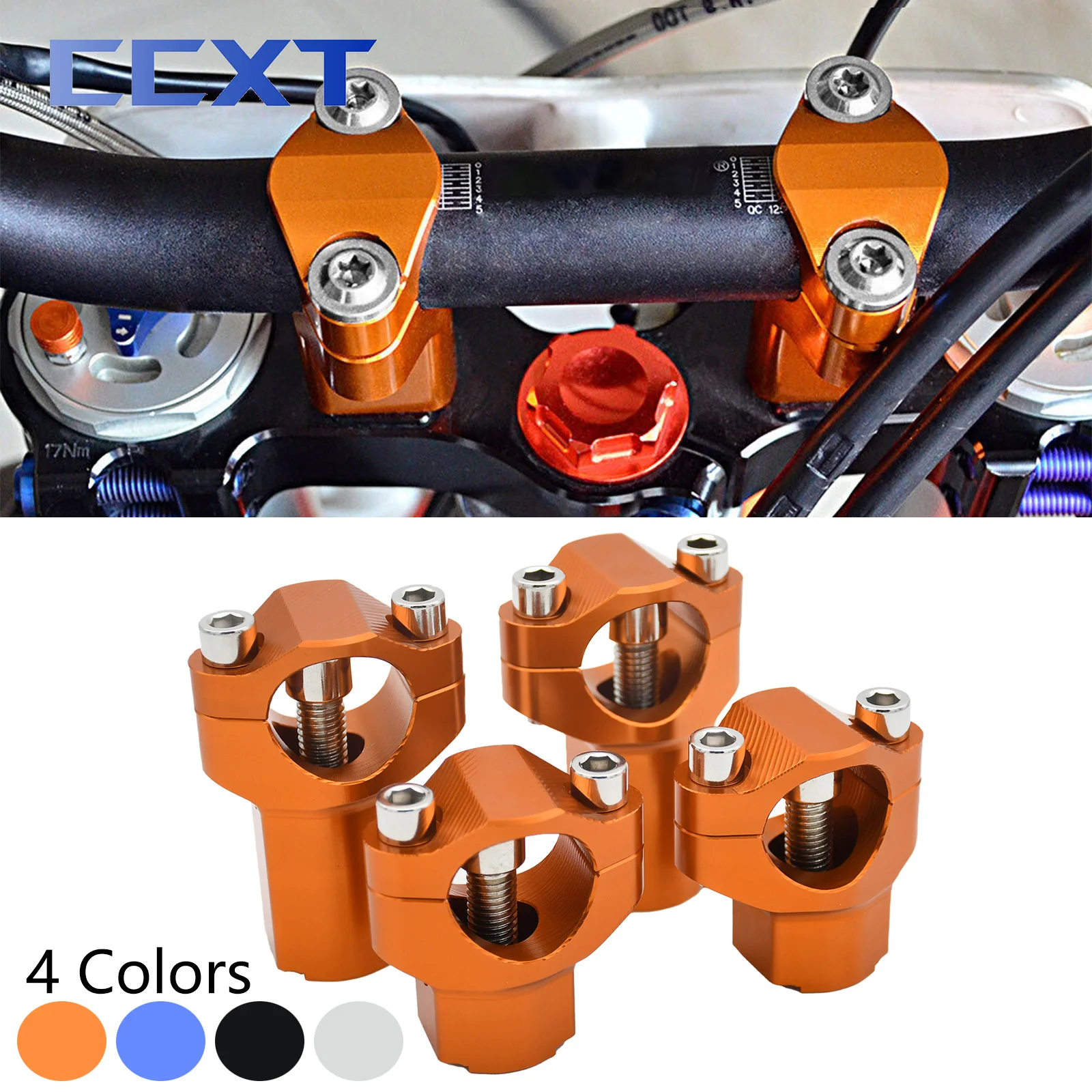 Motorcycle-CNC-28MM-Handlebar-Risers-Bar-Mount-Clamp-For-Husqvarna-TC ...