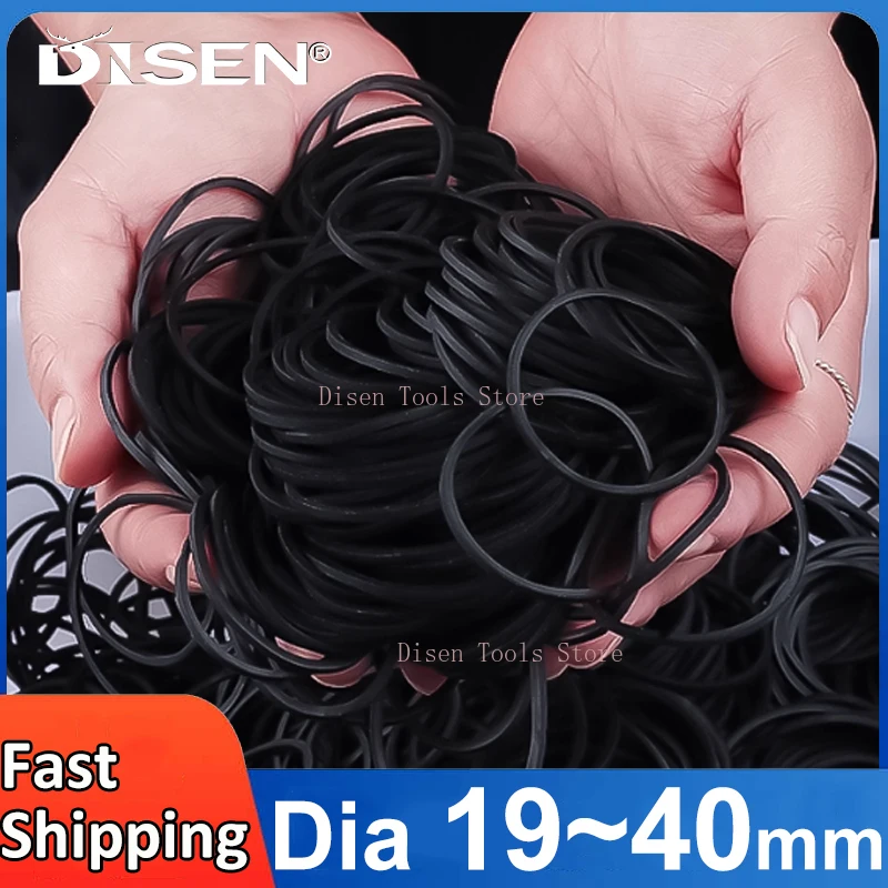 Black High Elasticity Durable Vegetable Binding Elastic Ring Rubber ...