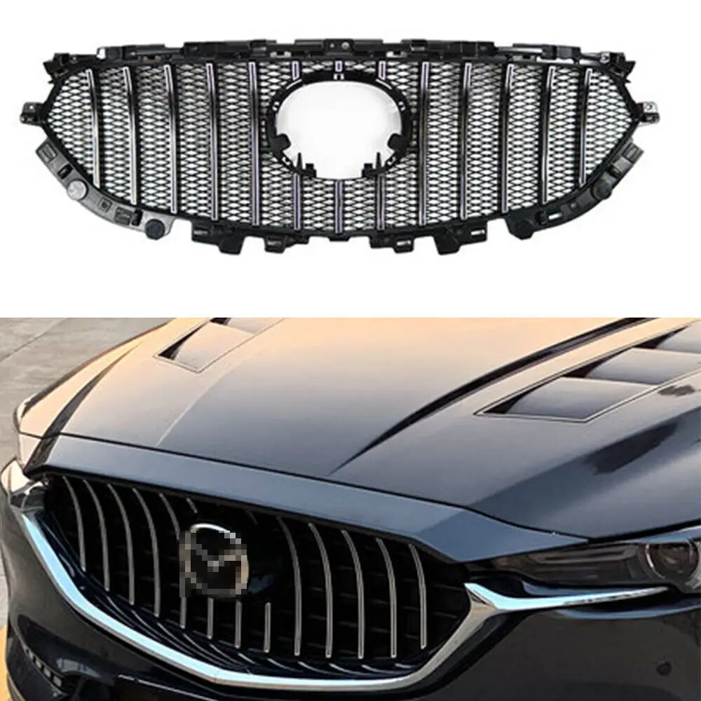 Fit-for-Mazda-CX-5-CX5-2017-2021-ABS-Black-Front-Grille-Mesh-Grill-Vent ...