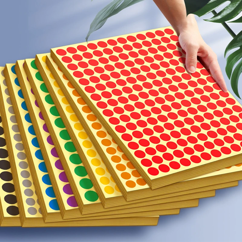 6mm-100mm-Self-Adhesive-Dot-Label-Stickers-15-Sheets-Multi-Color-and ...