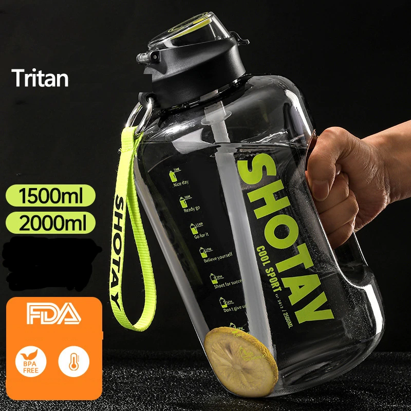 2-Liter-Water-Bottle-with-Straw-Large-Portable-Travel-Bottles-For ...