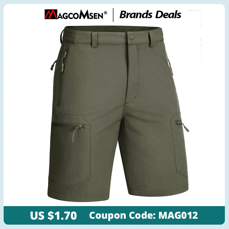 MAGCOMSEN Men's Military Tactical Shorts Summer Quick Dry Cargo Shorts ...