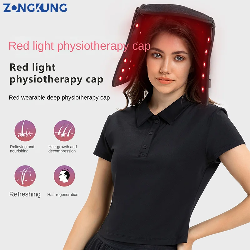 Red Light Physiotherapy Cap Anti-Hair Loss Regeneration Stimulates Hair ...