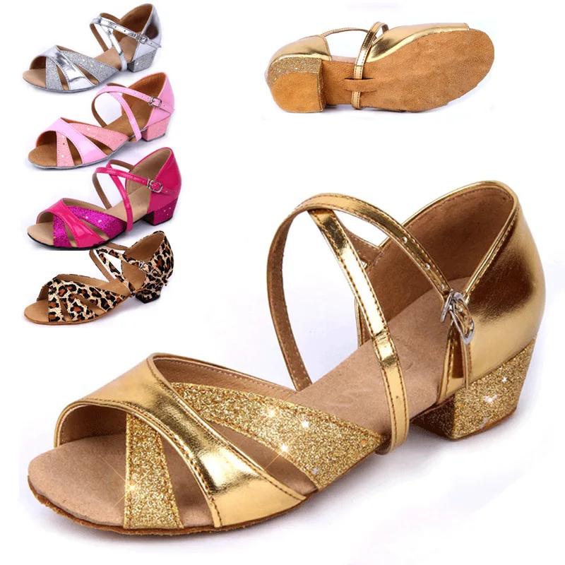 Wholesale-Kids-Girls-Dance-Shoes-Sequin-Ballroom-Children-Latin-Dance ...
