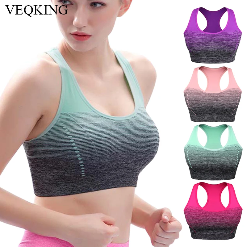 VEQKING-Gradient-High-Stretch-Sports-Bra-for-Women-Quick-Dry-Padded-HBack-Sports-Top-Seamless ...