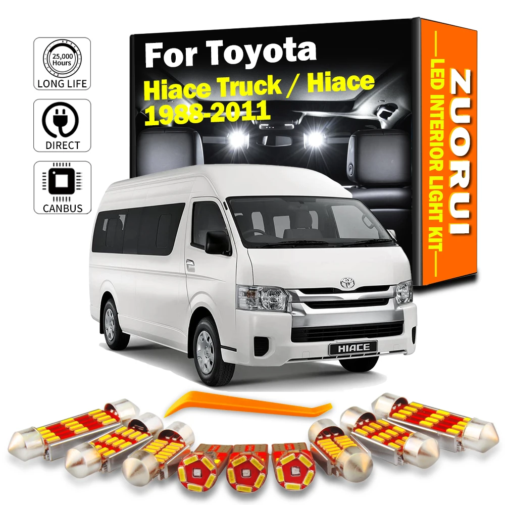 ZUORUI Canbus Car LED Interior Map Dome Light Kit For Toyota Hiace ...