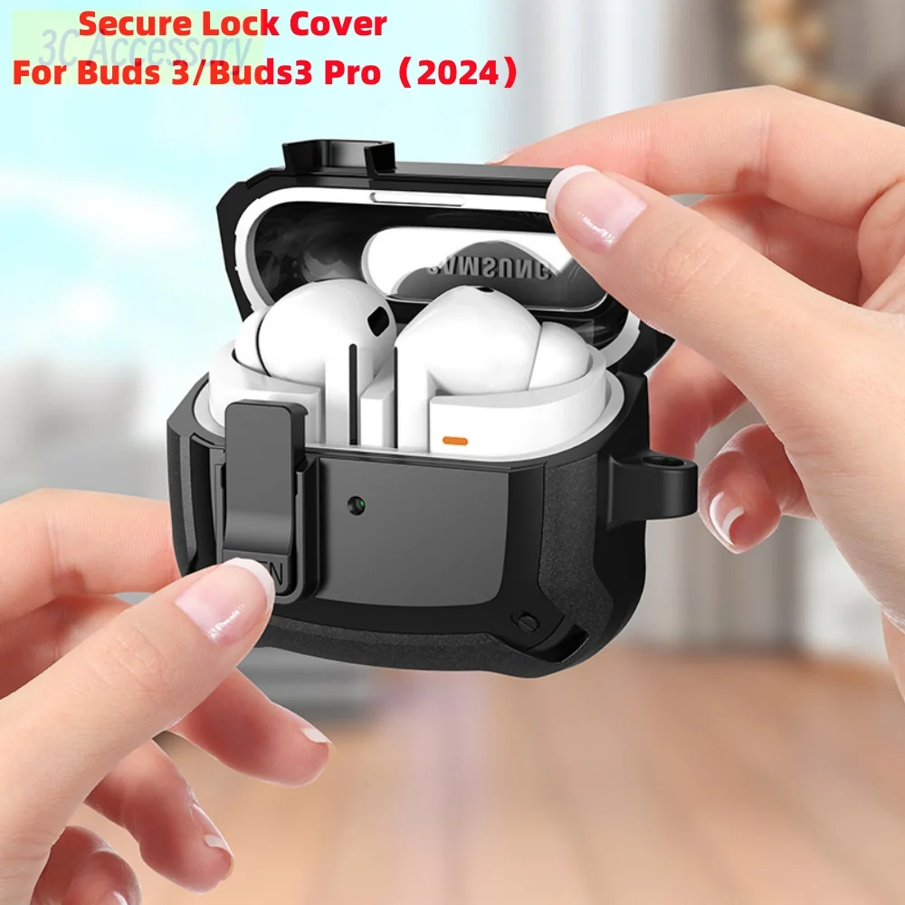for-buds3-pro-samsung-case-with-Secure-Lock-Military-shockproof-Protect ...