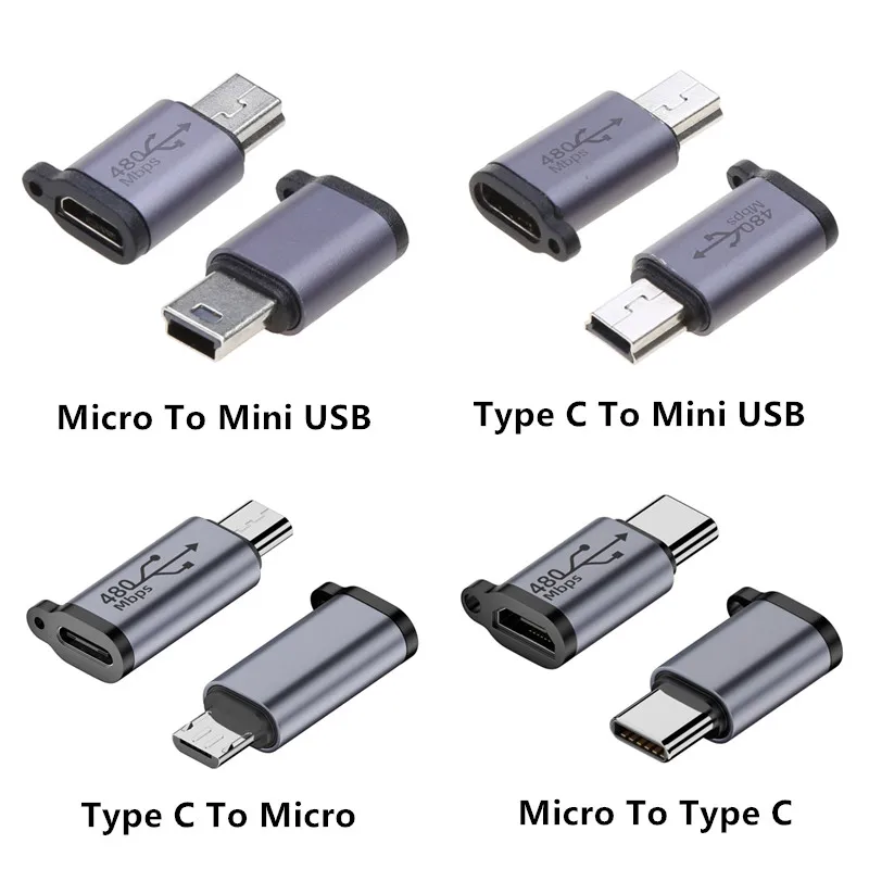Type-C-Female-To-Micro-USB-TypeC-Female-To-Mini-USB-Micro-USB-Female-To ...