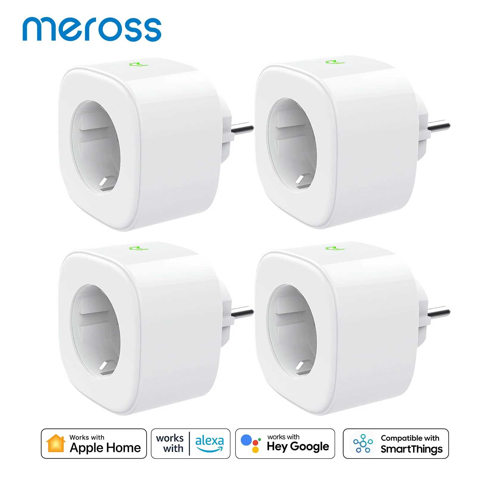 Meross HomeKit Smart Plug EU WiFi Socket Timer Schedule Voice Control Support Alexa Google ...