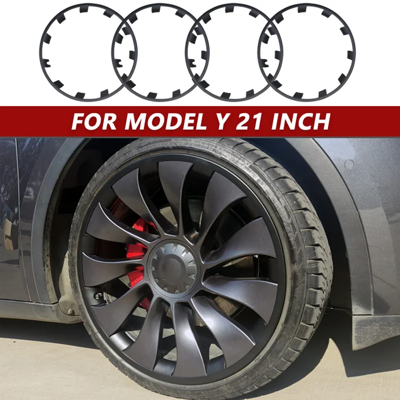 For-Tesla-Model-Y-21-Inch-Rim-Wheel-Hub-Protection-Patch-Protectors-ABS ...