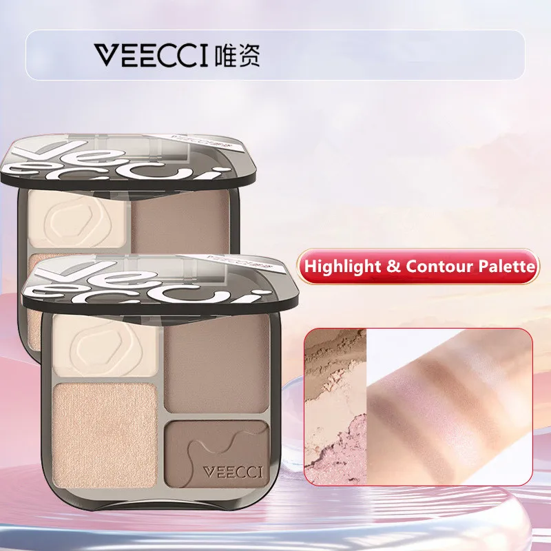 VEECCI-Highlight-Contour-Palette-Natural-Waterproof-Face-Lasting-Glow-Brighten-Shimmer-Matte ...
