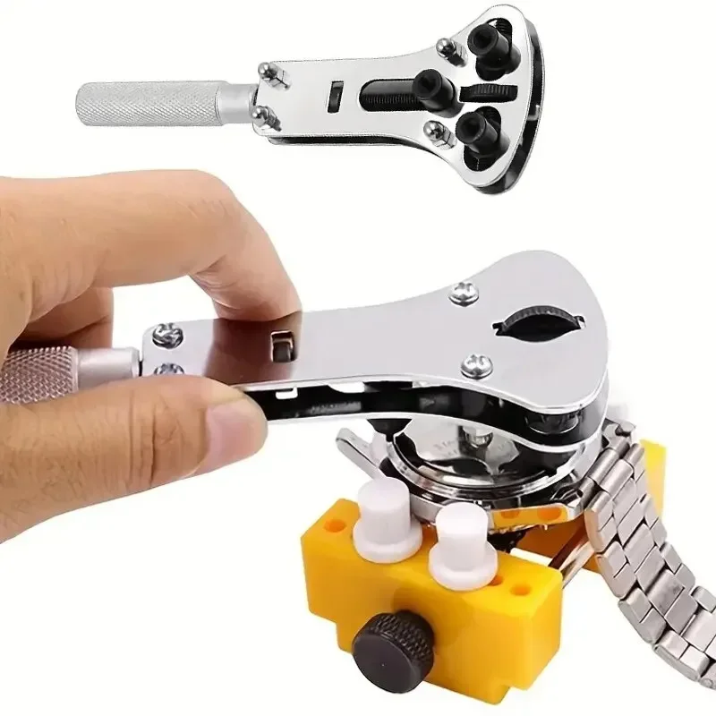 3 Claw Watch Case Opener Adjustable Screw Back Remover Wrench Replace ...