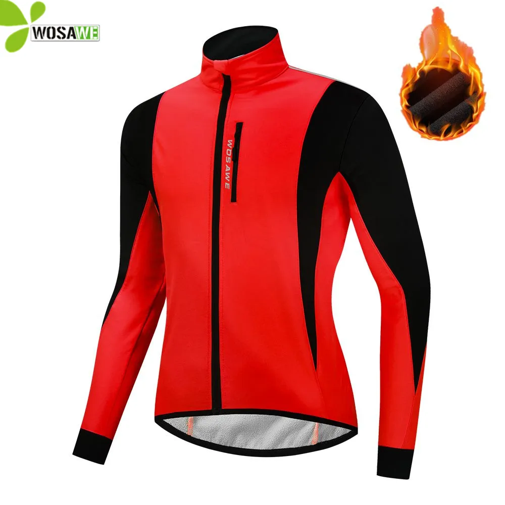 WOSAWE Autumn Winter Cycling Jacket Windproof Bike Bicycle Wind Coat ...