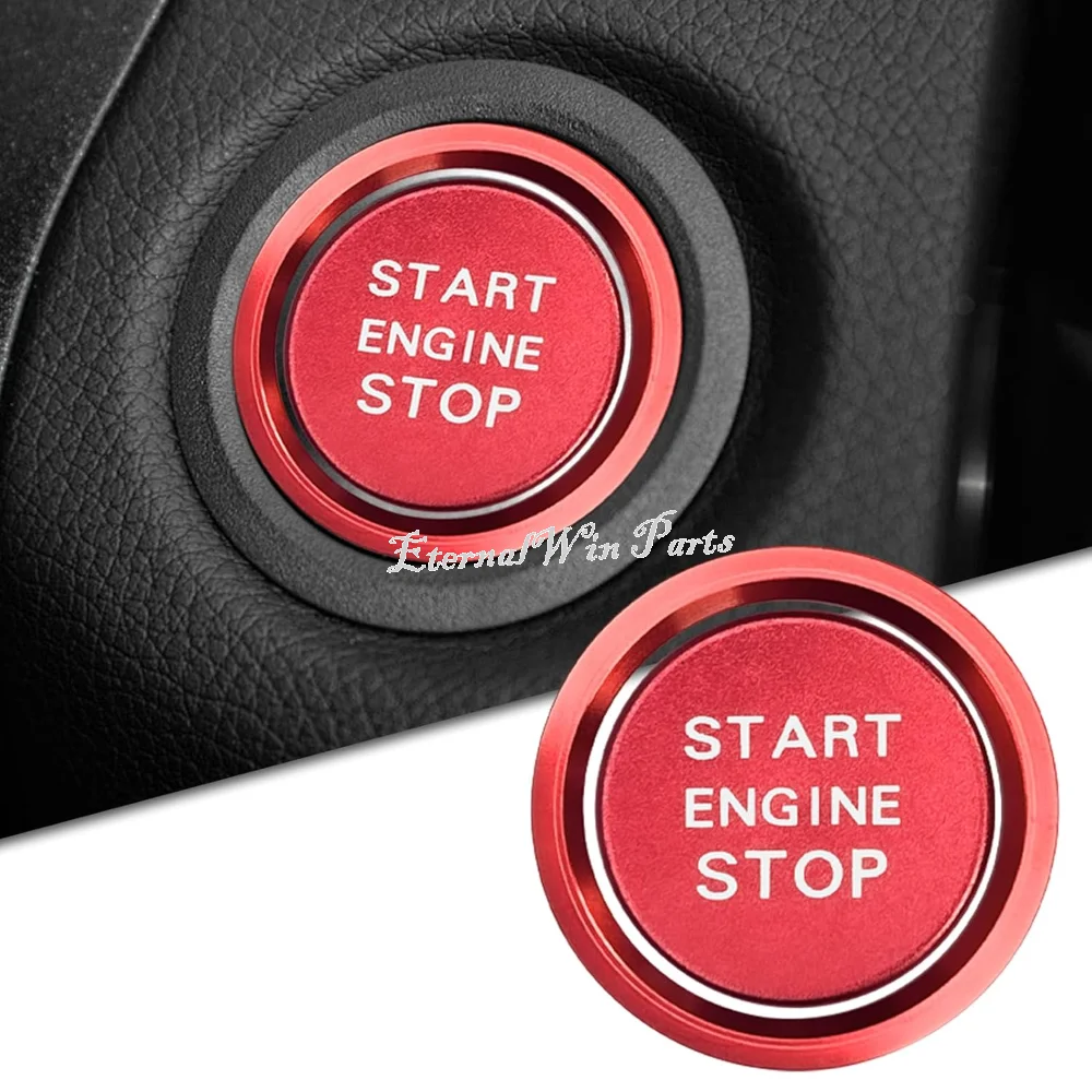 For Audi Models Engine Start Stop Button Cover - Aluminum Ignition Push ...