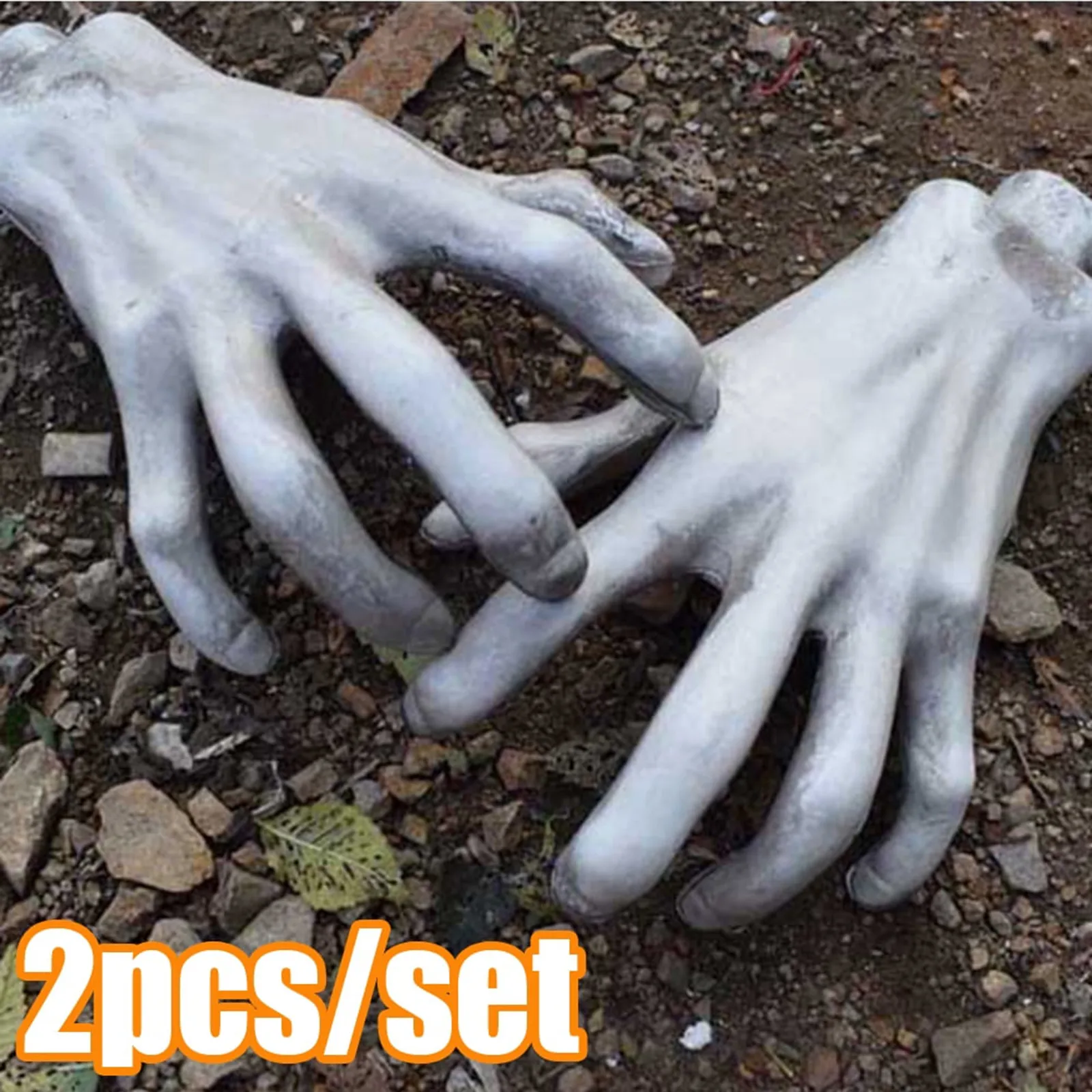 Halloween Decoration Realistic Life Size Skeleton Hands Plastic Fake ...