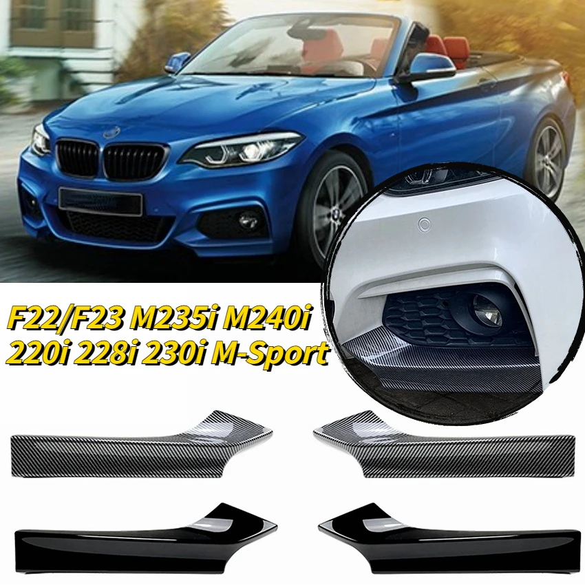 Front Bumper Lip Splitter Body Kit For BMW 2 Series F22 / F23 M235i ...