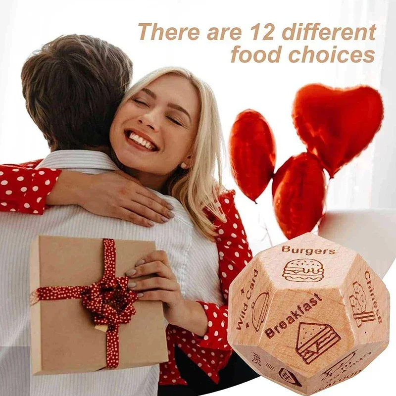 Wooden Food Dice Game - Fun Decision Maker for Couples/Date Nights ...