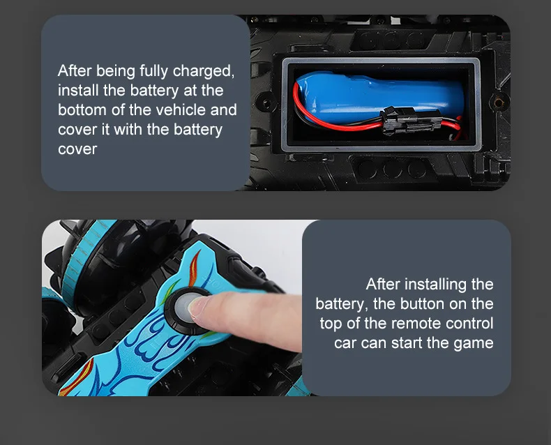 Double side stunt remote control amphibious tumbling rotary remote ...